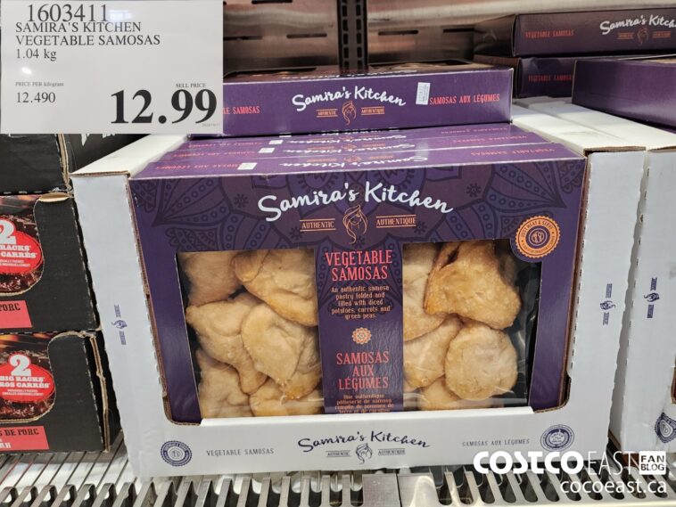 1603401 SAMIRA S KITCHEN VEGETABLE SAMOSAS 1 04 kg 12 99 - Costco East ...