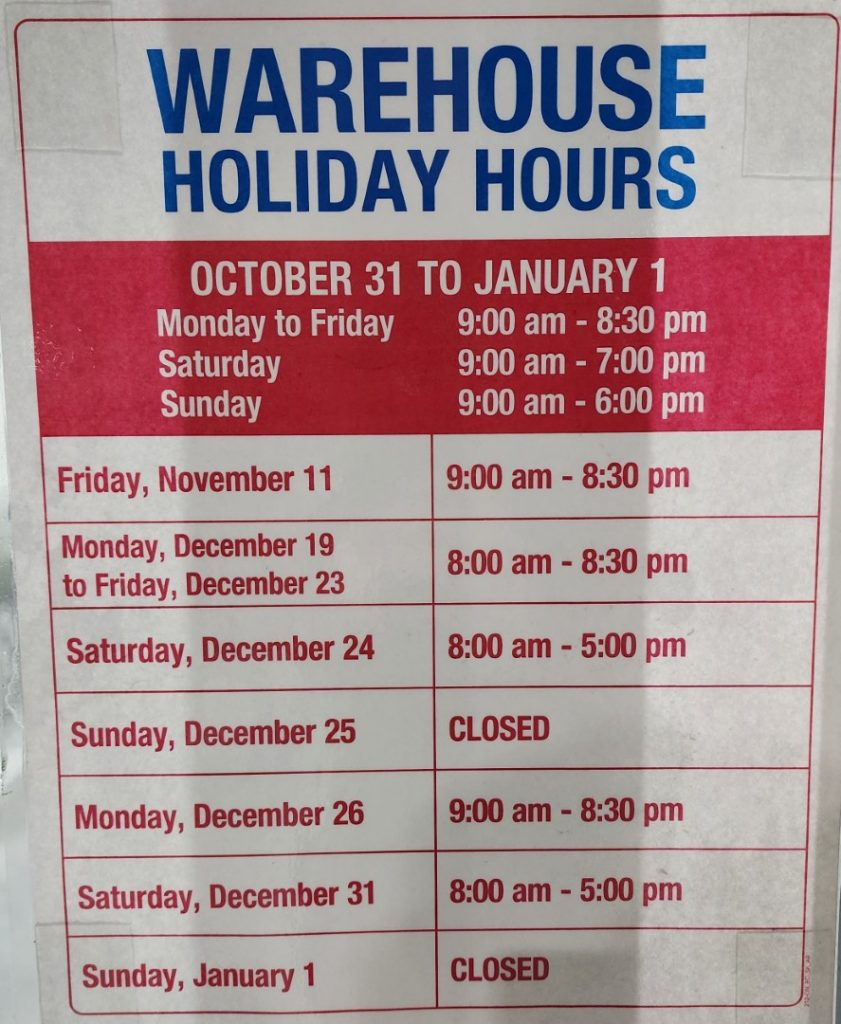 Costco East Warehouse Holiday Hours 2022 - Costco East Fan Blog