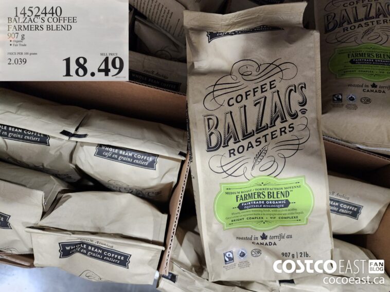 1452440 BALZAC S COFFEE FARMERS BLEND 907 g 18 49 - Costco East Fan Blog