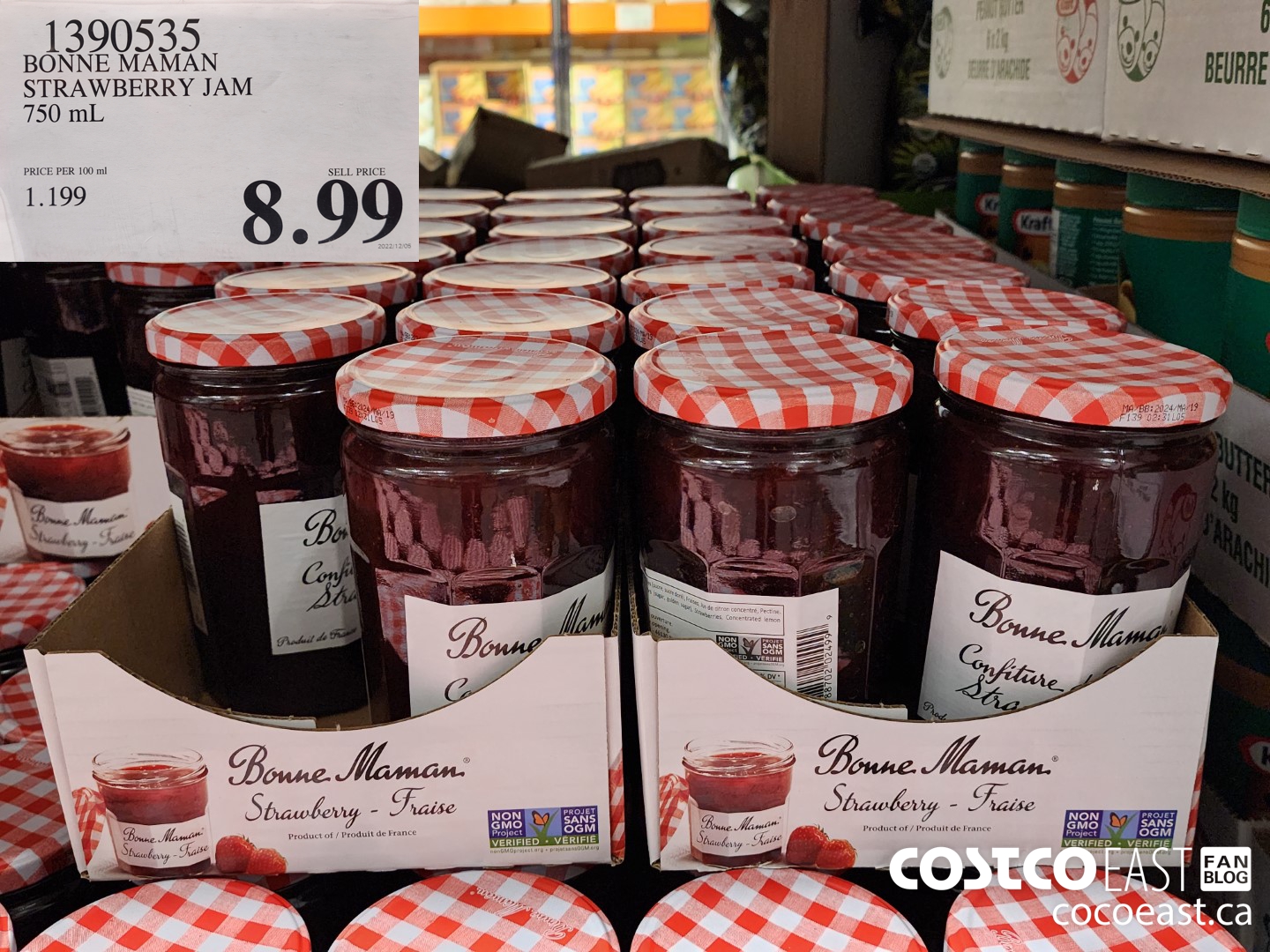 1390535 BONNE MAMAN STRAWBERRY JAM 750 mL 8 99 - Costco East Fan Blog