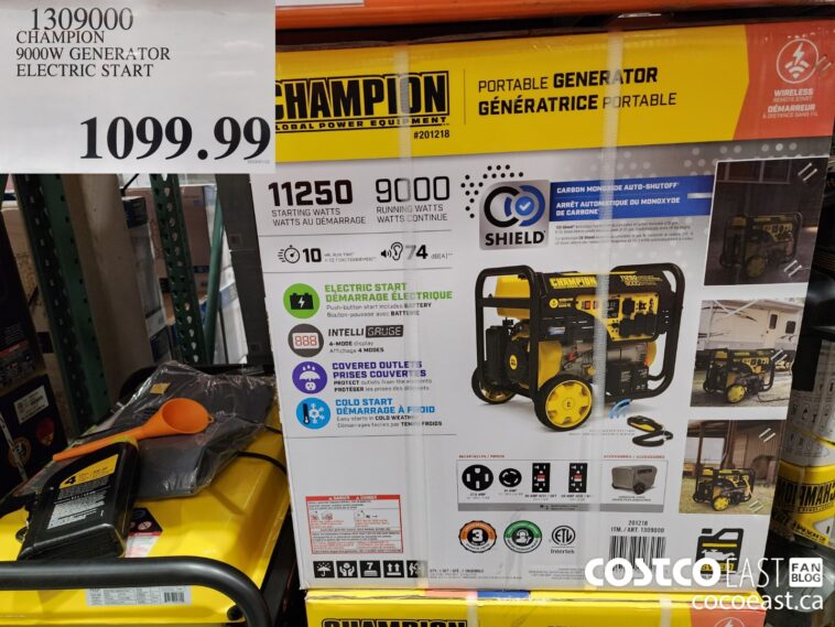 1309000 CHAMPION 9000W GENERATOR ELECTRIC START 1099 99 - Costco East ...