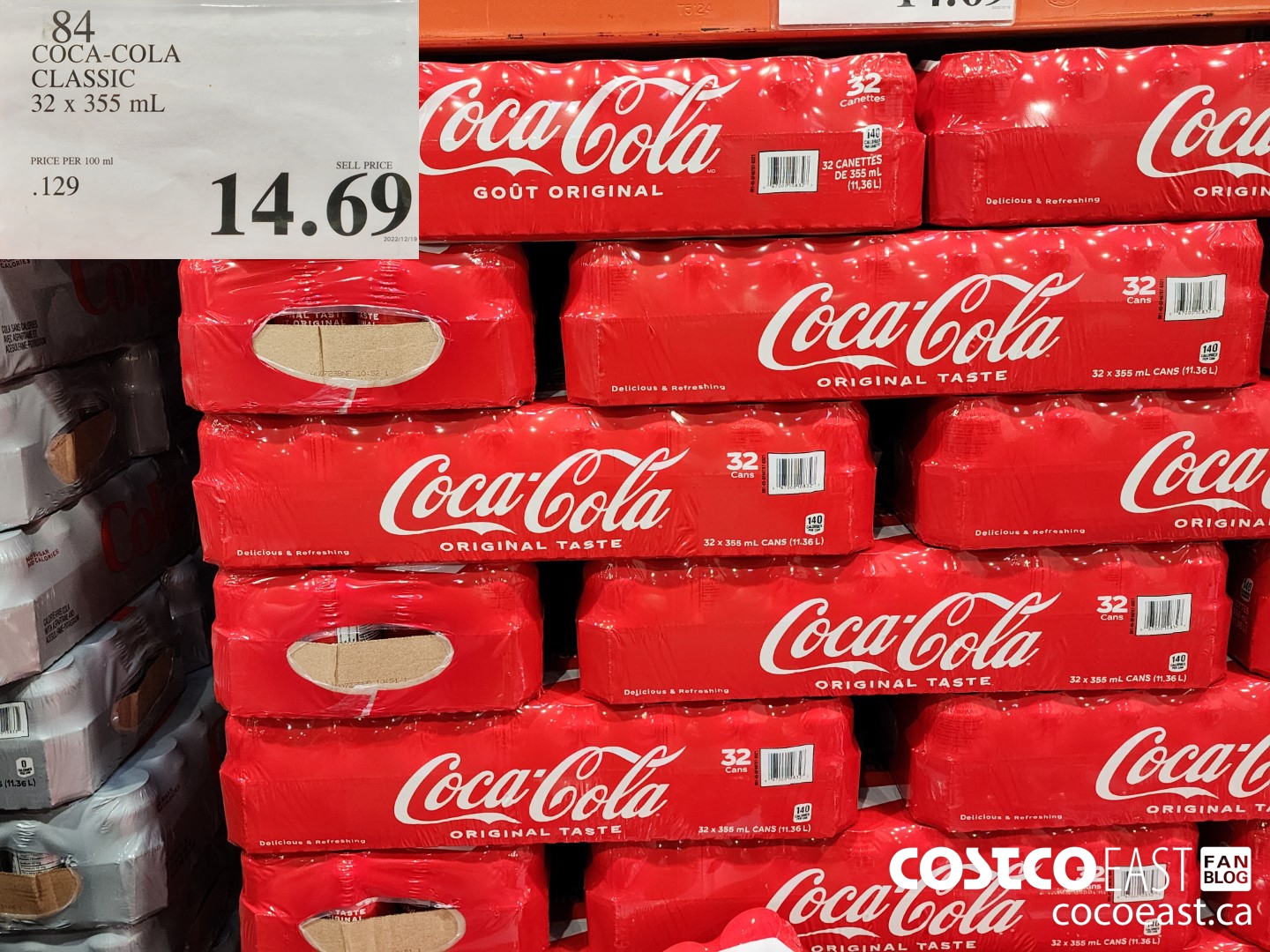 84 COCA COLA CLASSIC 32 X 355 ML 14 69 - Costco East Fan Blog