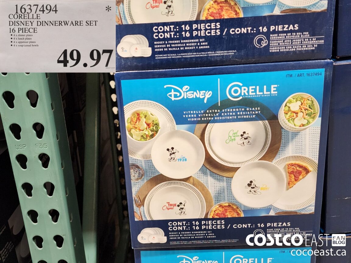 1637494 CORELLE DISNEY DINNERWARE SET 16 PIECE 49 97 - Costco East Fan Blog