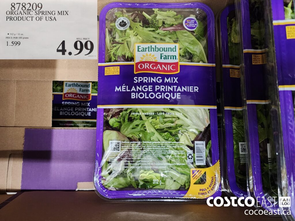 878209 ORGANIC SPRING MIX PRODUCT OF USA 4 99 - Costco East Fan Blog