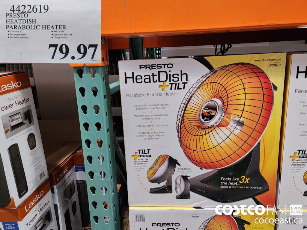 4422619 PRESTO HEATDISH PARABOLIC HEATER 79 97 - Costco East Fan Blog