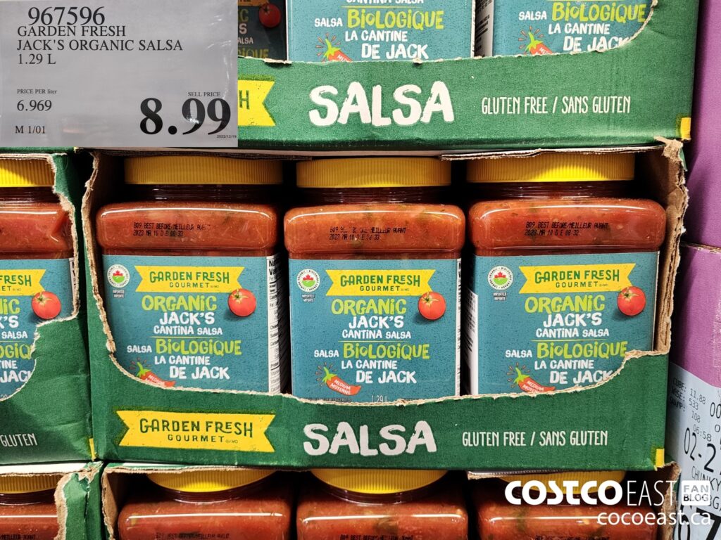 967596 GARDEN FRESH JACK S ORGANIC SALSA 1 29 L 8 99 - Costco East Fan Blog