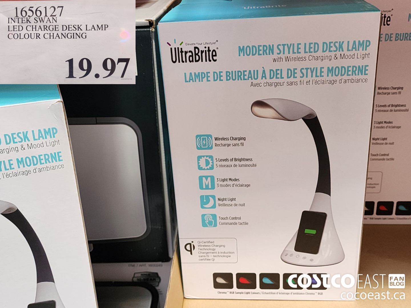 1656127 INTEK SWAN LED CHARGE DESK LAMP COLOUR CHANGING 19 97 - Costco ...