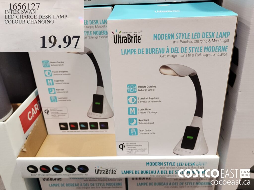1656127 INTEK SWAN LED CHARGE DESK LAMP COLOUR CHANGING 19 97 - Costco ...