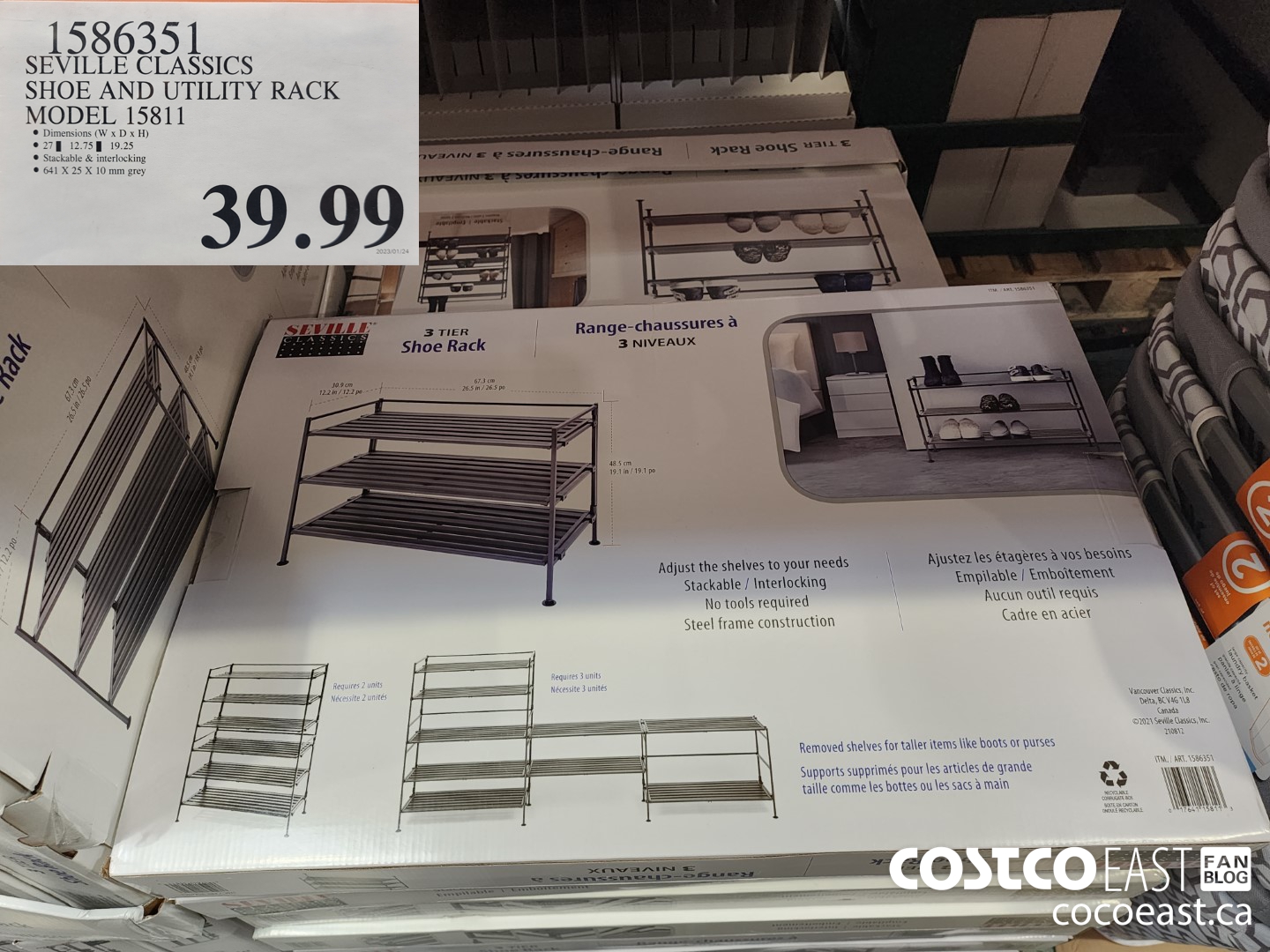 1586351 SEVILLE CLASSICS SHOE AND UTILITY RACK MODEL 15811 39 99 ...