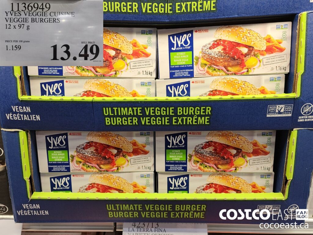 1136949 YVES VEGGIE CUISINE VEGGIE BURGER 12 X 97 G 13 49 - Costco East ...