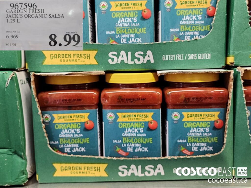 967596 GARDEN FRESH JACK S ORGANIC SALSA 1 29 L 8 99 - Costco East Fan Blog