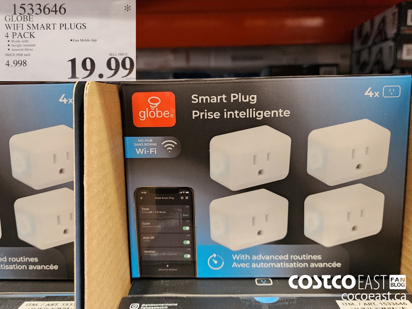 1533646 GLOBE WIFI SMART PLUGS 4 PACK 19 99 - Costco East Fan Blog