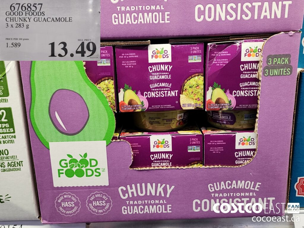 676857 GOOD FOODS CHUNKY GUACAMOLE 3 X 283 G 13 49 - Costco East Fan Blog