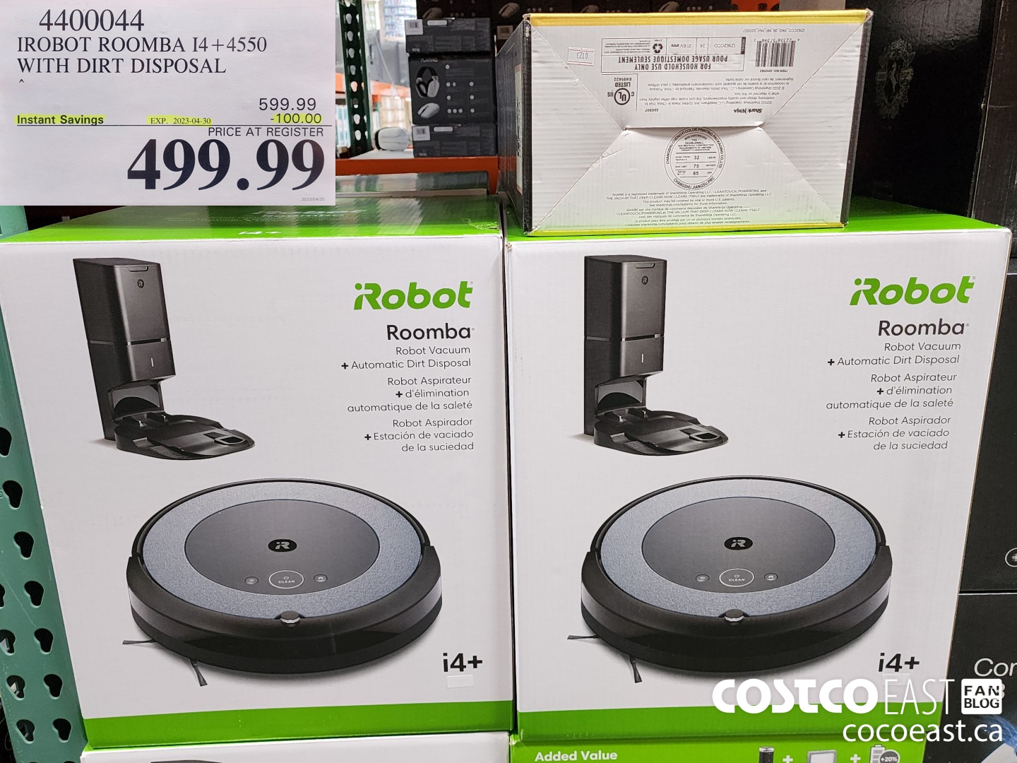 4400044 IROBOT ROOMBA I4 4550 WITH DIRT DISPOSAL 100 00 INSTANT SAVINGS ...