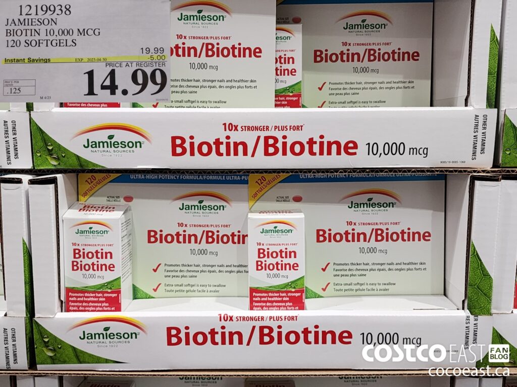 1219938 JAMIESON BIOTIN 10 000 MCG 120 SOFTGELS 5 00 INSTANT SAVINGS ...