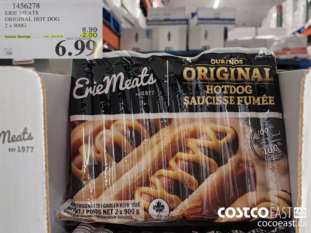 1456278 ERIE MEATS ORIGINAL HOT DOG 2 X 900G 2 00 INSTANT SAVINGS ...