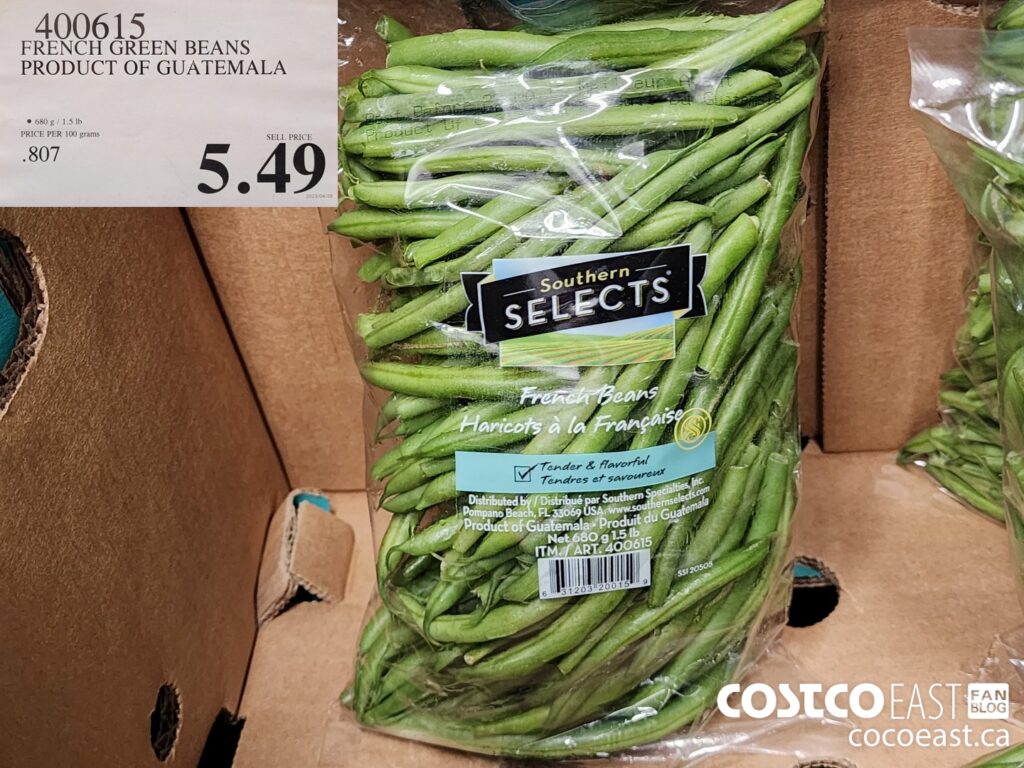 400615 FRENCH GREEN BEANS PRODUCT OF GUATEMALA 5 49 - Costco East Fan Blog