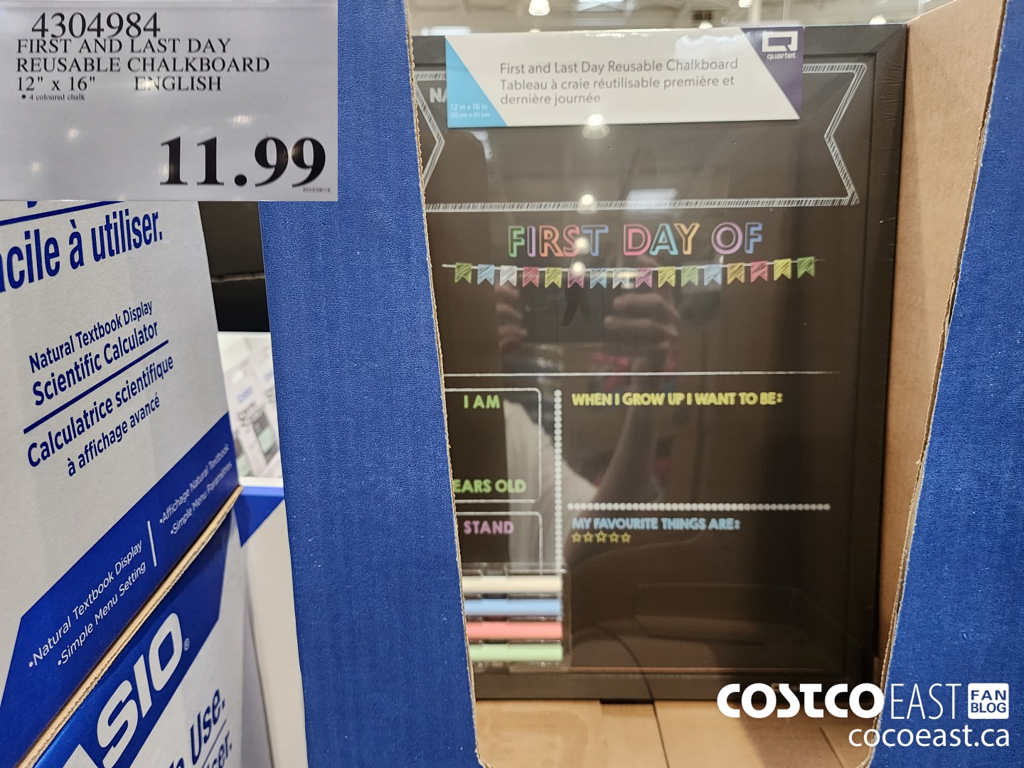 4304984 FIRST AND LAST DAY REUSABLE CHALKBOARD 12 X 16 11 99 Costco