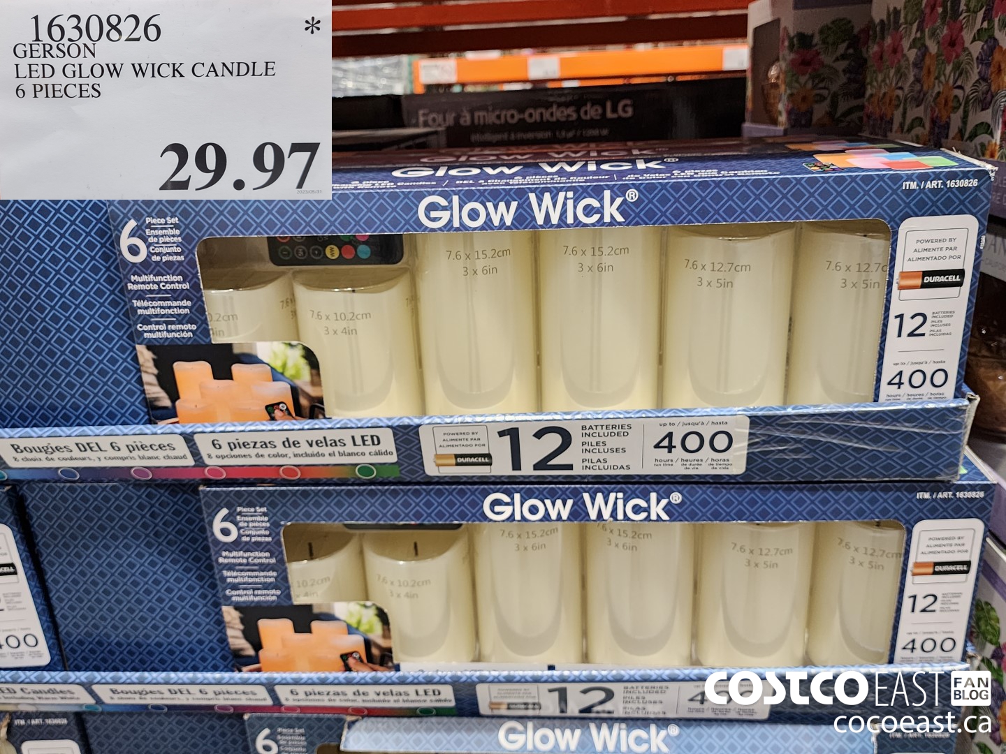 1630826 GERSON LED GLOW WICK CANDLES 6 PIECES 29 97 - Costco East Fan Blog