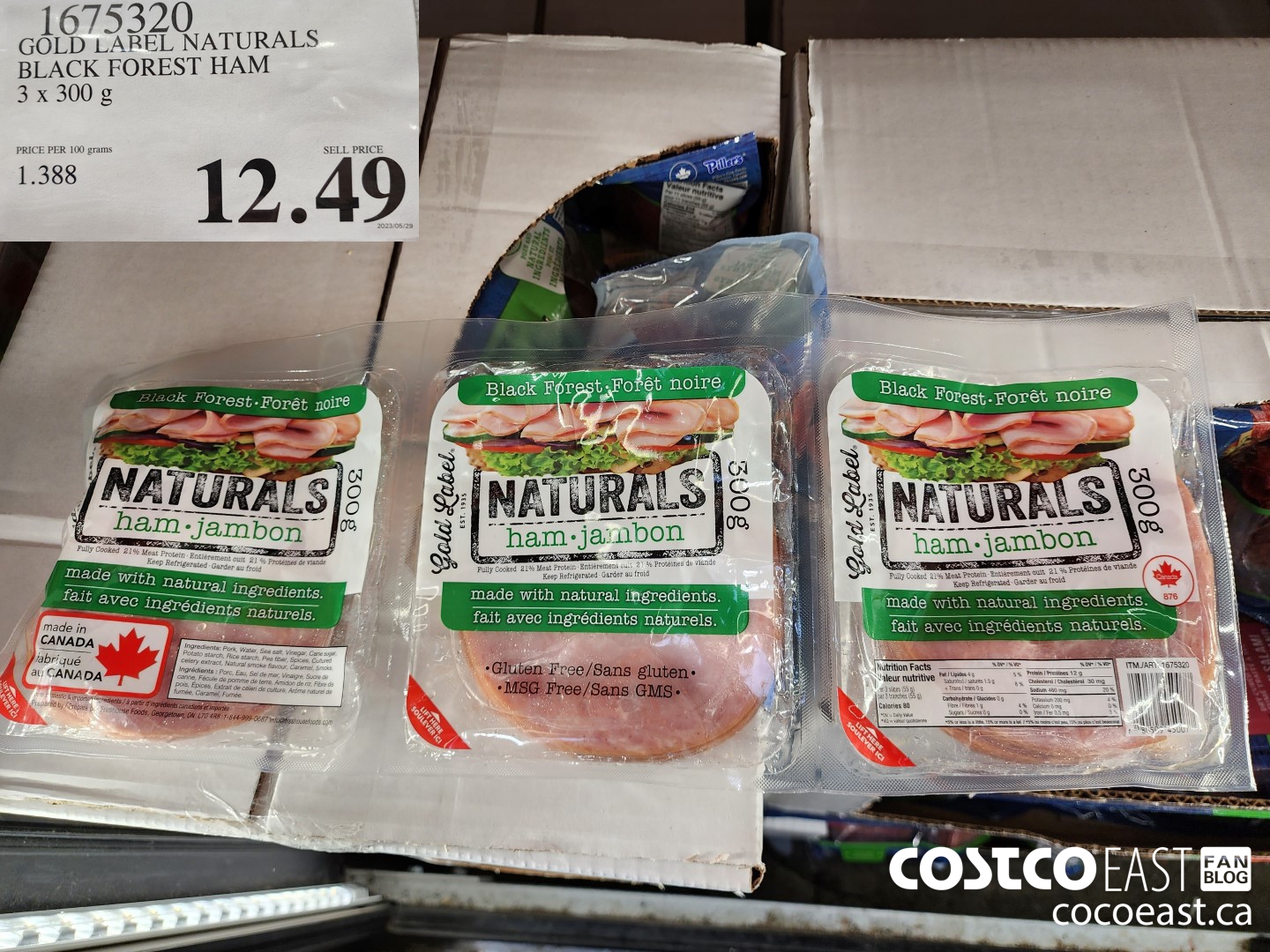 1675320 GOLD LABEL NATURALS BLACK FOREST HAM 3 x 300 g 12 49 - Costco ...