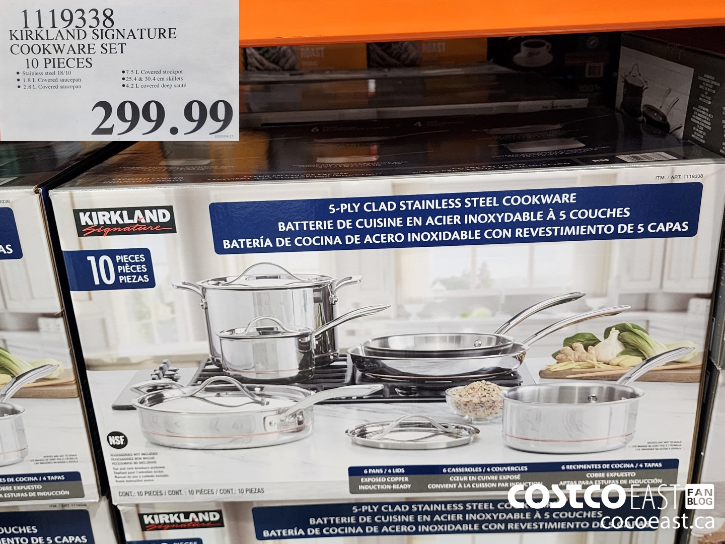 1119338 KIRKLAND SIGNATURE COOKWARE SET 10 PIECES 299 99 - Costco East ...