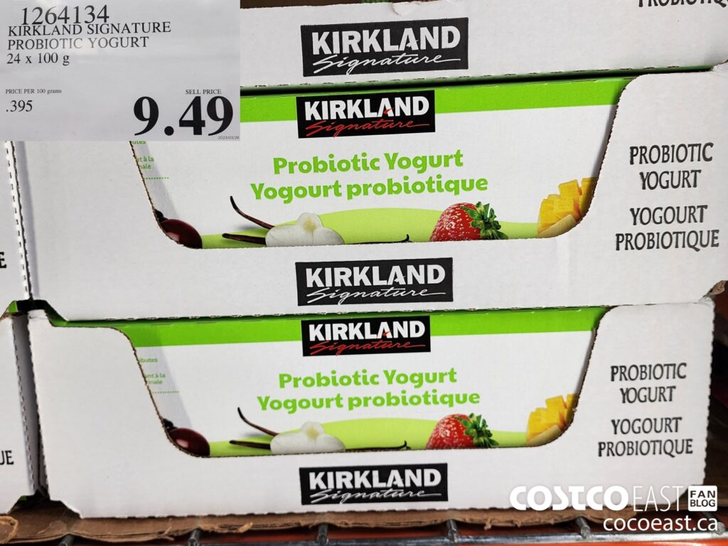 1264134 KIRKLAND SIGNATURE PROBIOTIC YOGURT 24 x 100 g 9 49 - Costco East Fan Blog