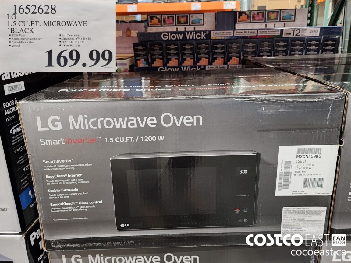1652628 LG 1 5 CU FT MICROWAVE BLACK 169 99 - Costco East Fan Blog