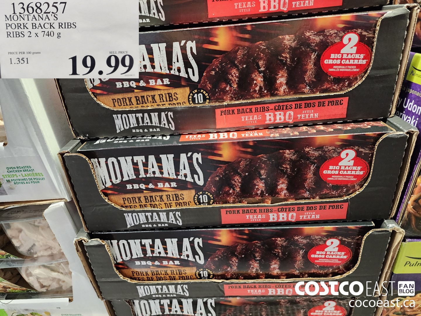 1368257 MONTANA S TEXAN BBQ PORK BACK RIBS 2 X 740 G 19 99 - Costco ...