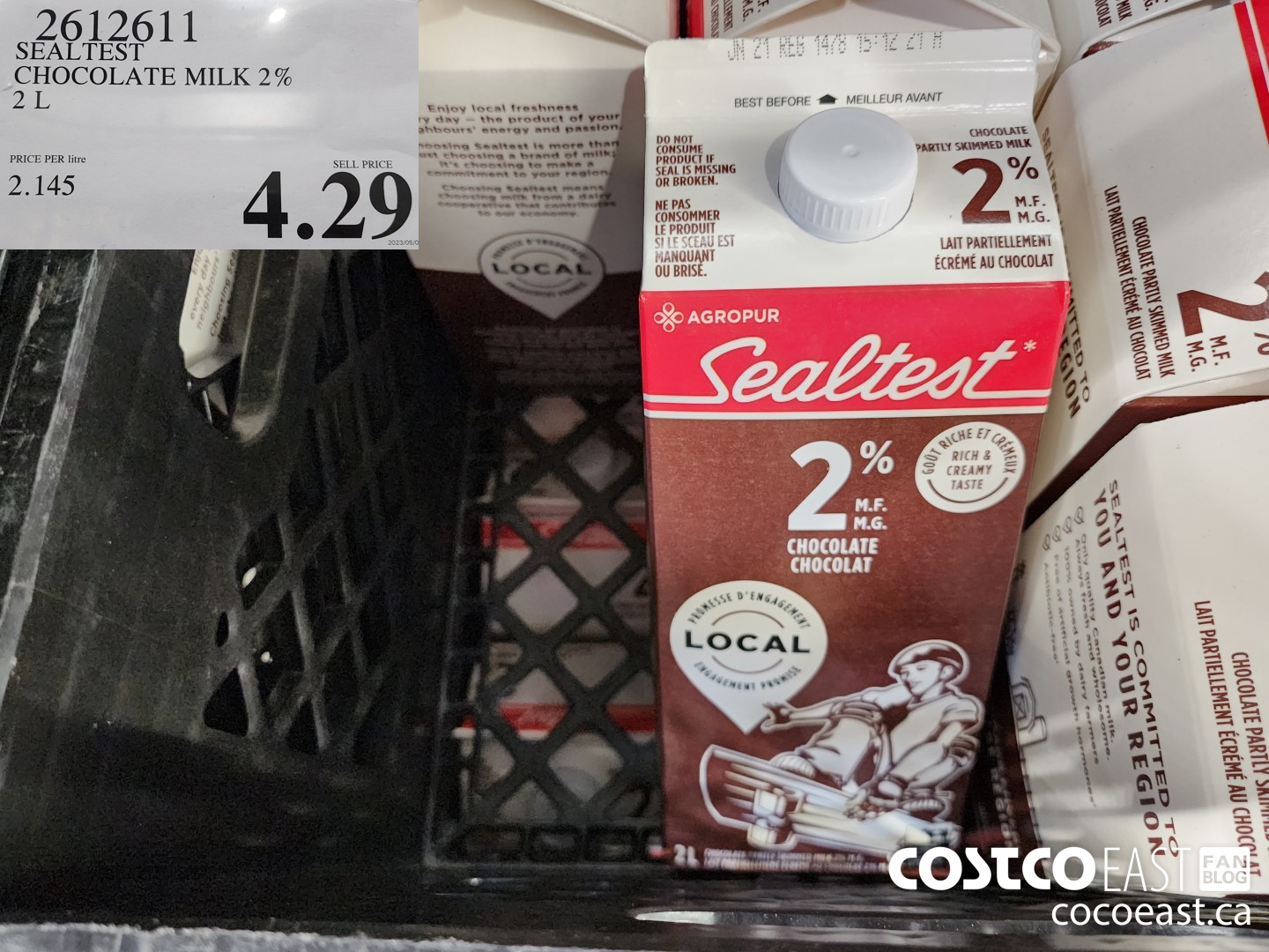 2612611 SEALTEST CHOCOLATE MILK 2 2 L 4 29 - Costco East Fan Blog