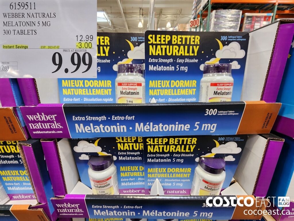 6159511 WEBBER NATURALS MELATONIN 5 MG 300 TABLETS 3 00 INSTANT SAVINGS ...