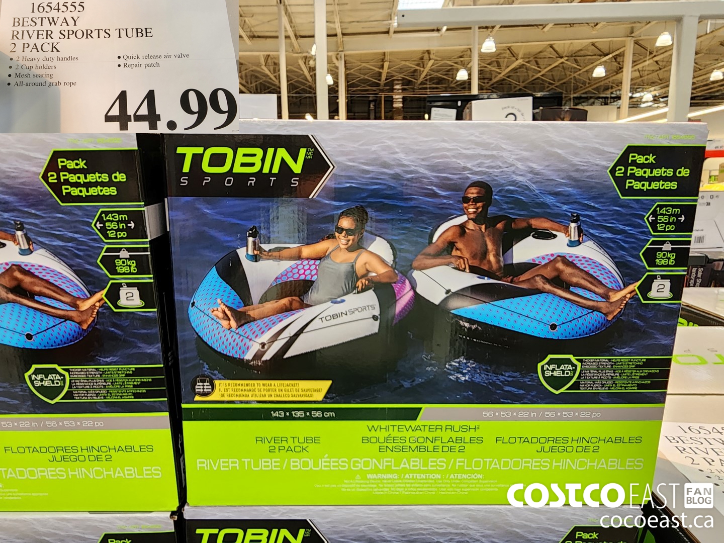 1654555 BESTWAY RIVER SPORTS TUBE 2 PACK 44 99 - Costco East Fan Blog