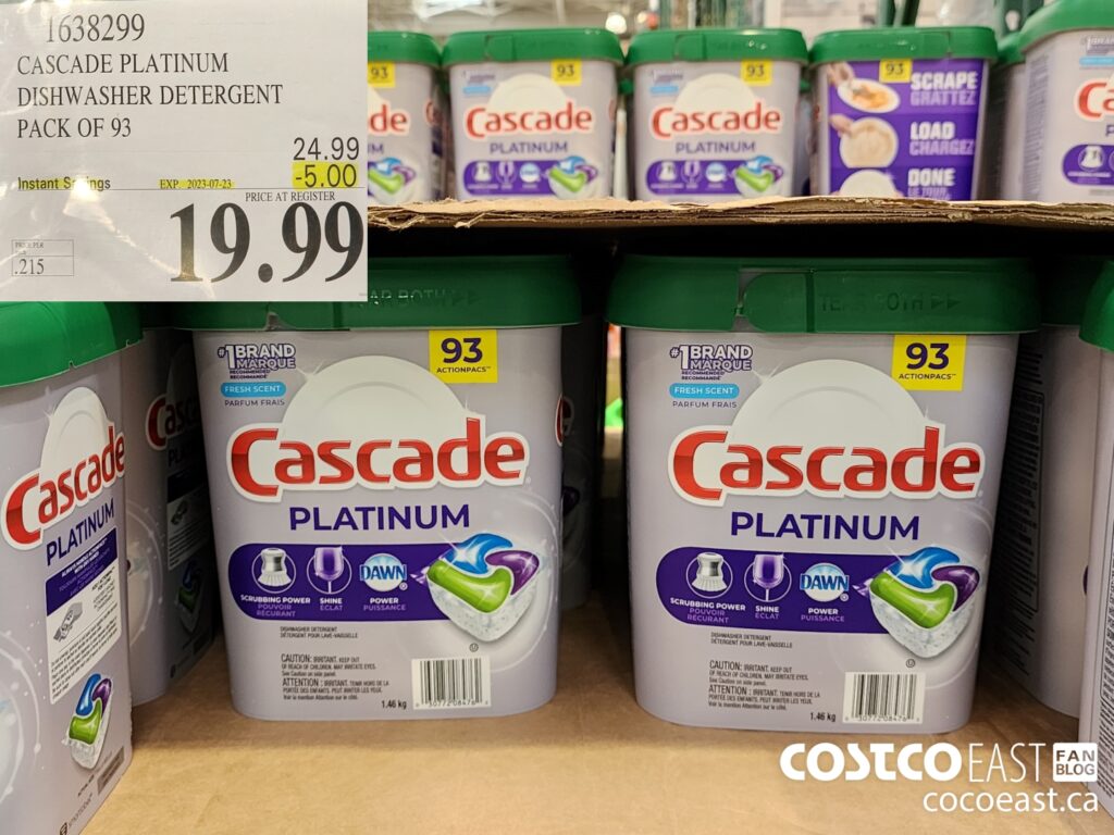 1638299 CASCADE PLATINUM DISHWASHER DETERGENT PACK OF 93 5 00 INSTANT ...
