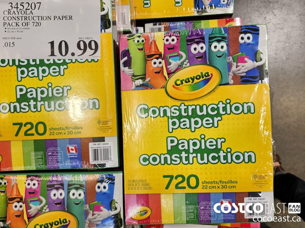 345207 CRAYOLA CONSTRUCTION PAPER PACK OF 720 10 99 - Costco East Fan Blog