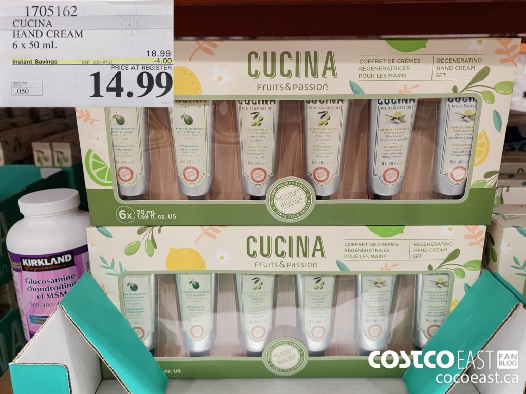1705162 CUCINA HAND CREAM 6x 50 mL 4 00 INSTANT SAVINGS EXPIRES ON 2023 ...