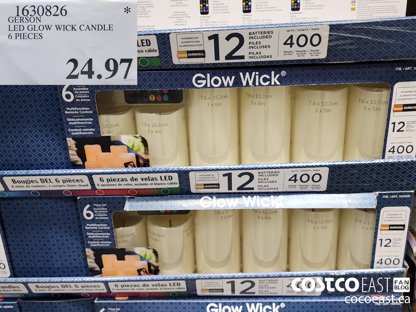 1630826 GERSON LED GLOW WICK CANDLES 6 PIECES 24 97 - Costco East Fan Blog