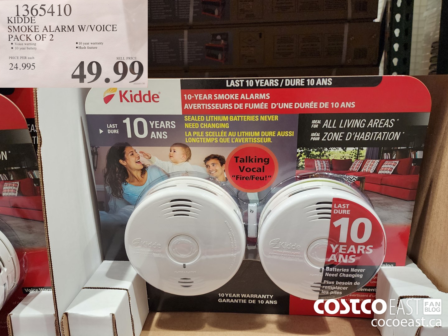 1365410 KIDDE SMOKE ALARM W VOICE PACK OF 2 49 99 - Costco East Fan Blog