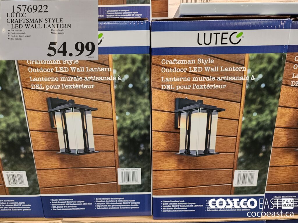 1576922 LUTEC CRAFTSMAN STYLE LED WALL LANTERN 54 99 - Costco East Fan Blog