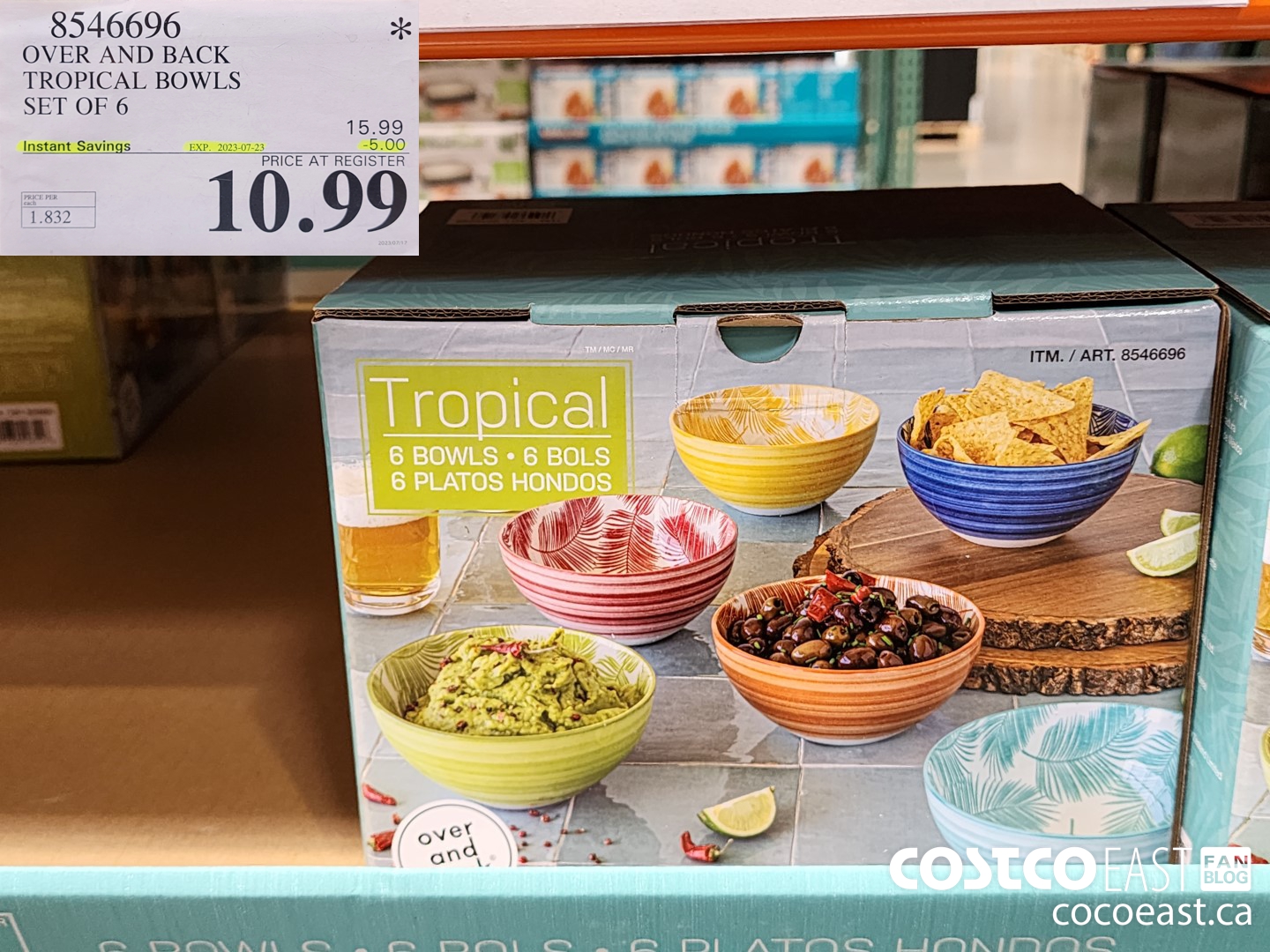 8546696 OVER AND BACK TROPICAL BOWLS SET OF 6 5 00 INSTANT SAVINGS ...