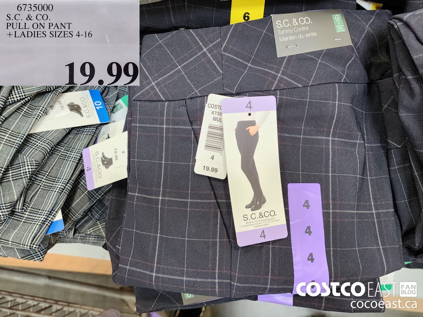 6735000 S C CO PULL ON PANT LADIES SIZES 4 16 19 99 - Costco East Fan Blog