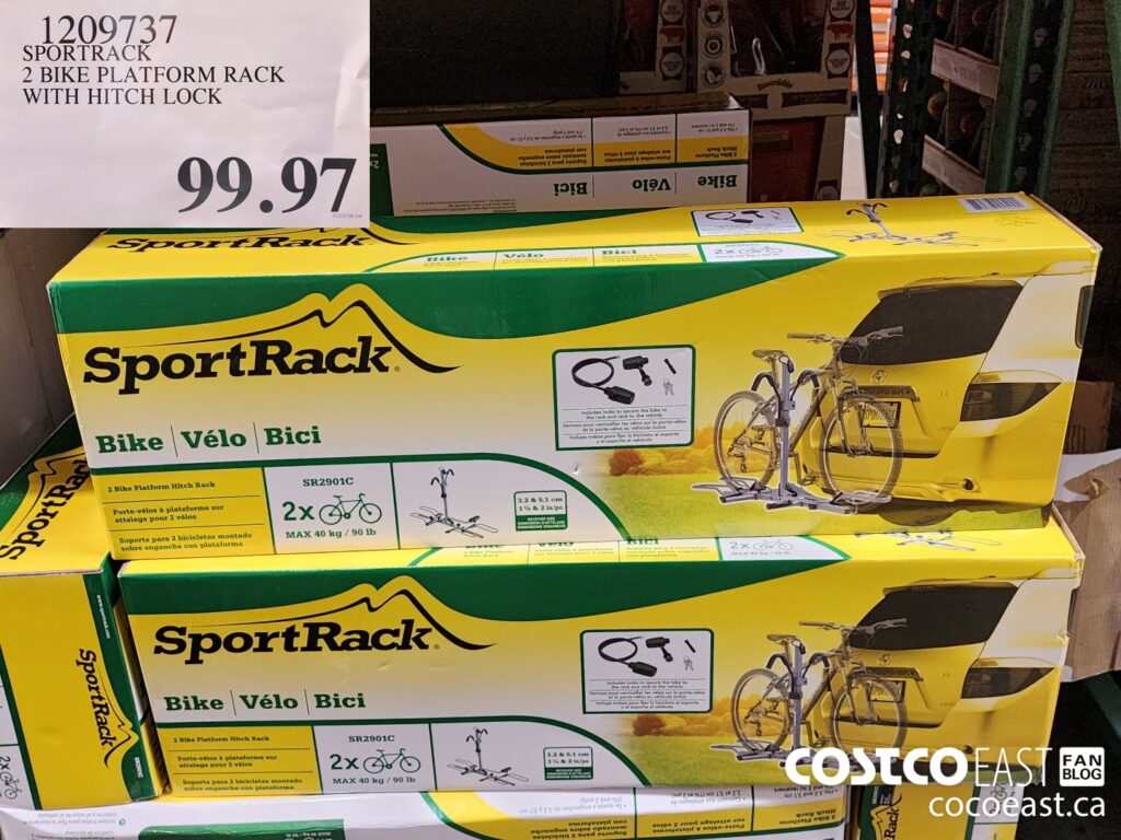 1209737 SPORTRACK 2 BIKE PLATFORM RACK WITH HITCH LOCK 99 97 - Costco ...