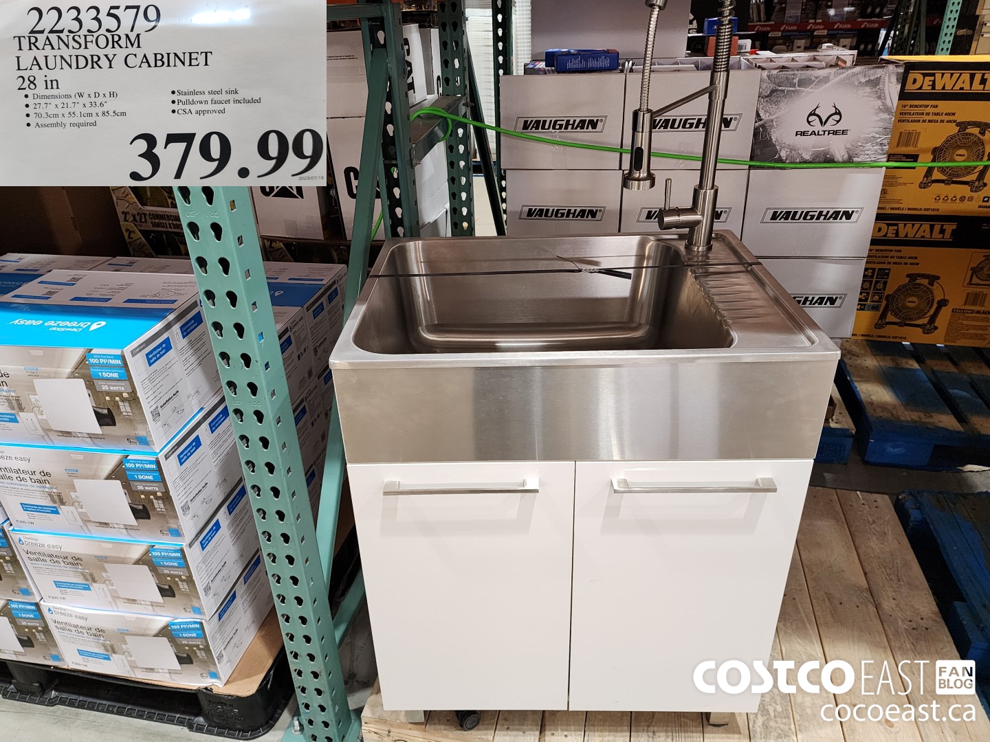 2233579 TRANSFORM 28 IN LAUNDRY CABINET WITH SINK AND FAUCET 379 99 Costco East Fan Blog