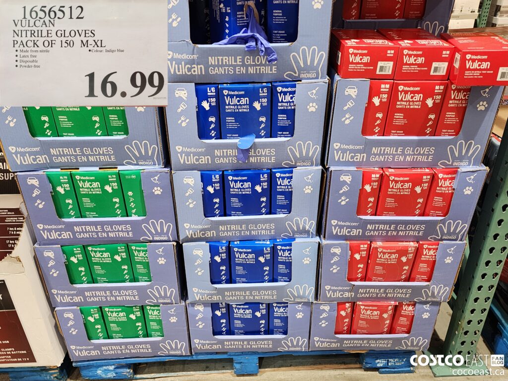 1656512 VULCAN NITRILE GLOVES PACK OF 150 M XL 16 99 - Costco East Fan Blog