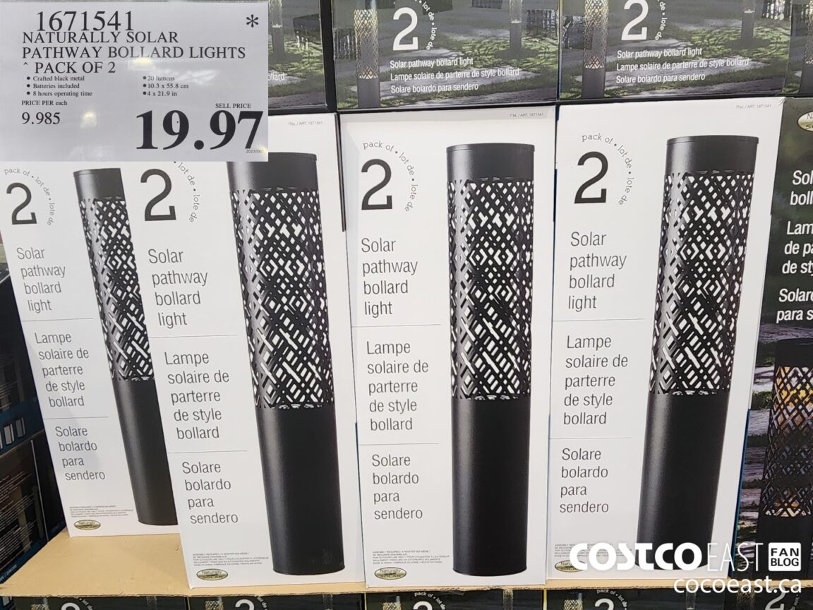 1671541 NATURALLY SOLAR PATHWAY BOLLARD SET PACK OF 2 19 97 - Costco ...