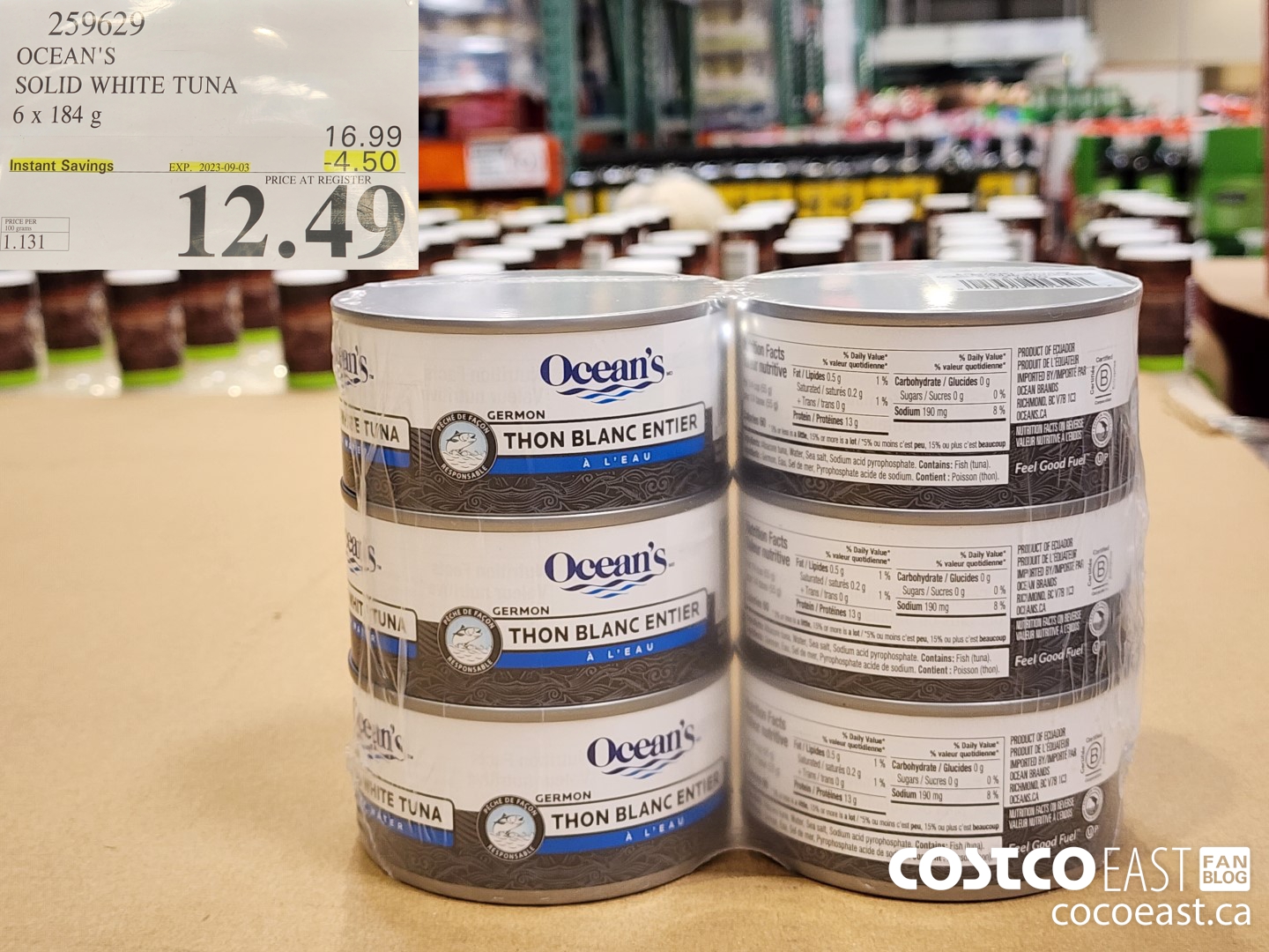 259629 OCEAN S SOLID WHITE TUNA 6 x 184G 4 50 INSTANT SAVINGS EXPIRES ...