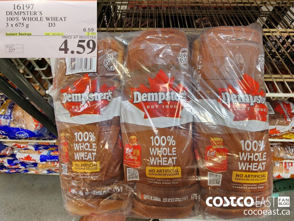 16197 DEMPSTER S 100 WHOLE WHEAT 3 X 675 G 1 00 INSTANT SAVINGS EXPIRES ...
