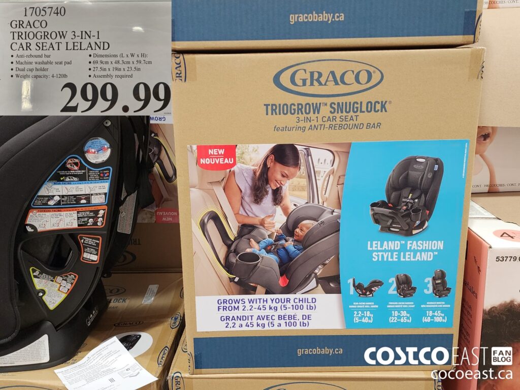 1705740 GRACO TRIOGROW 3 IN 1 CAR SEAT LELAND 299 99 - Costco East Fan Blog