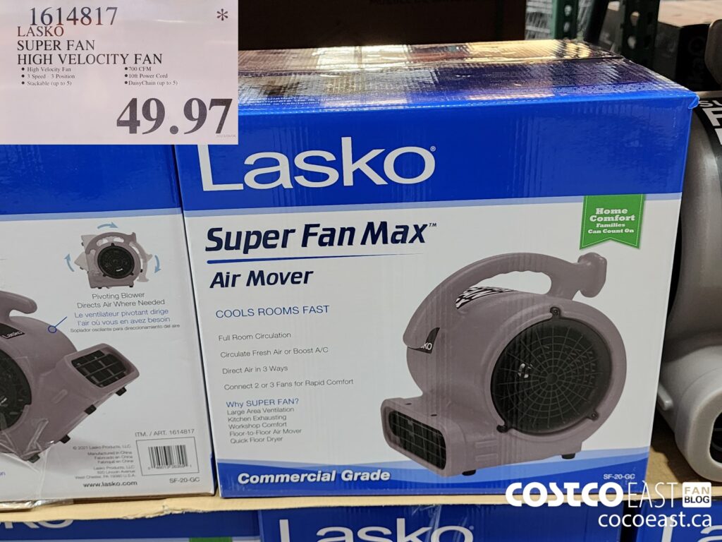 1614817 LASKO SUPER FAN HIGH VELOCITY FAN 49 97 - Costco East Fan Blog