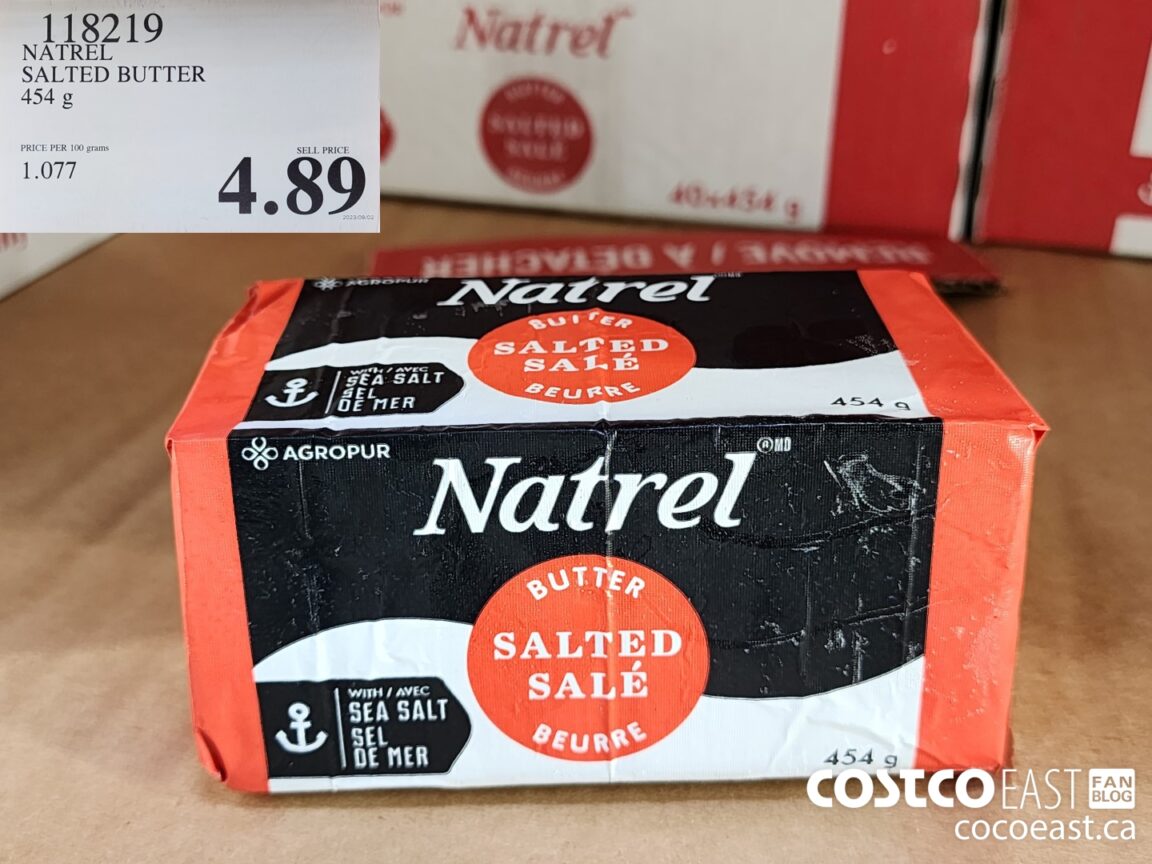 118219 NATREL SALTED BUTTER 454 G 4 89 - Costco East Fan Blog