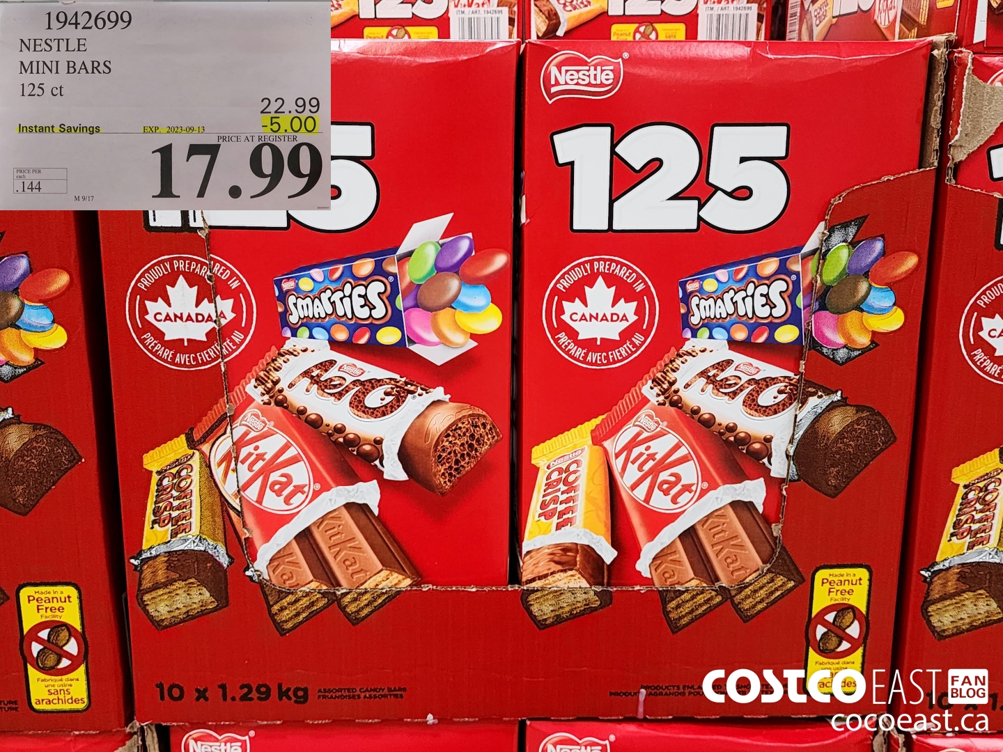 1942699 NESTLE MINI BARS 125 CT 5 00 INSTANT SAVINGS EXPIRES ON 2023 09 ...