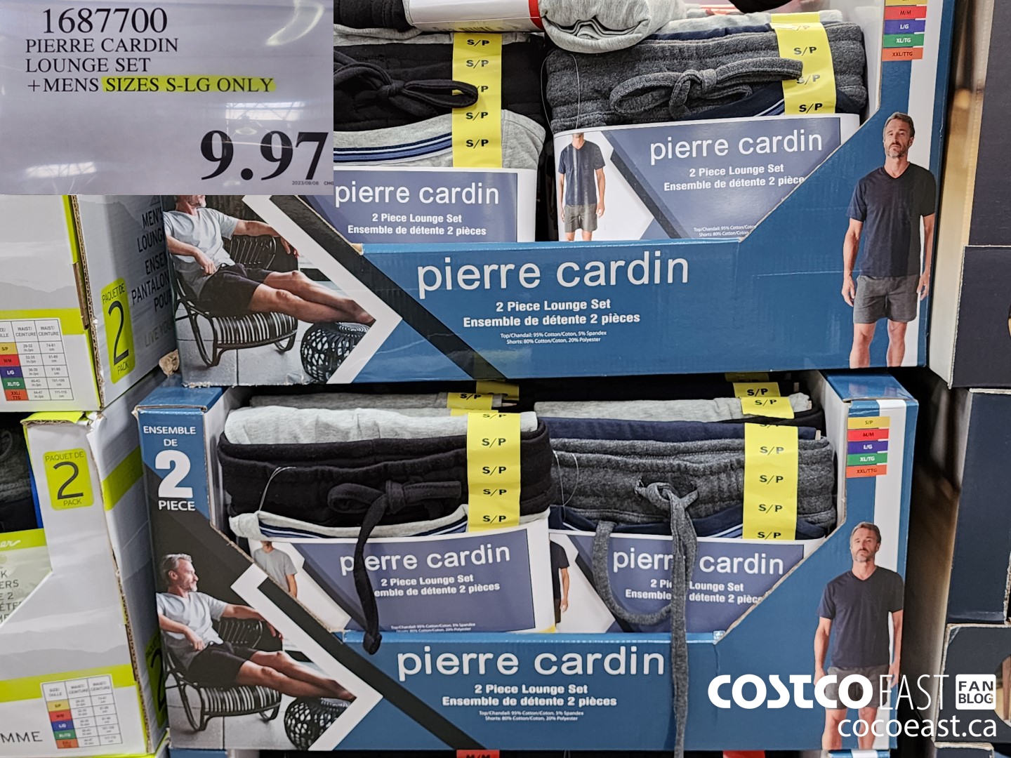 1687700 PIERRE CARDIN LOUNGE SET MENS SIZES S LG ONLY 9 97 - Costco ...